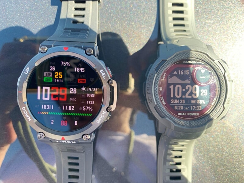アウトドアウォッチの人気機種「Amazfit T-Rex 2」と「Garmin Instinct 2」を徹底比較してみた – キャンプクエスト